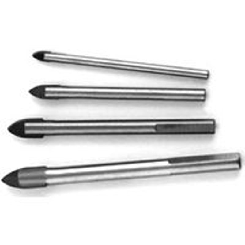 Vulcan 456831OR Glass and Tile Drill Bit Set, 4-Piece, Carbon Steel, M ...