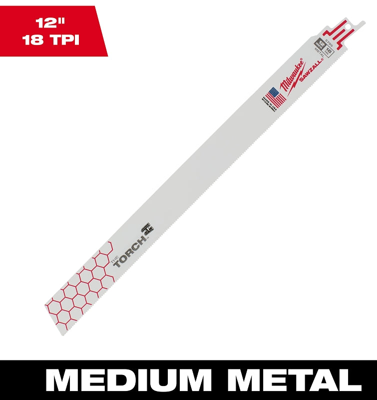 Milwaukee Torch SAWZALL Series 48-01-2789 Reciprocating Saw Blade, 1 i ...