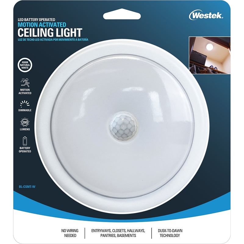 Westek BL-CSMT-WT Ceiling Light, C Battery, LED Lamp, 200 Lumens, Whit ...