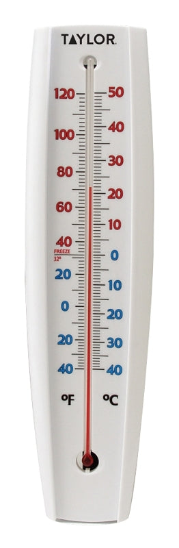 Taylor 5109 Thermometer, White Casing, 14-1/2 in H x 3-1/4 in W Dimens ...