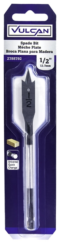 Vulcan 277581OR Spade Drill Bit, 1/2 in Dia, Hex Shank – Shell Lumber ...