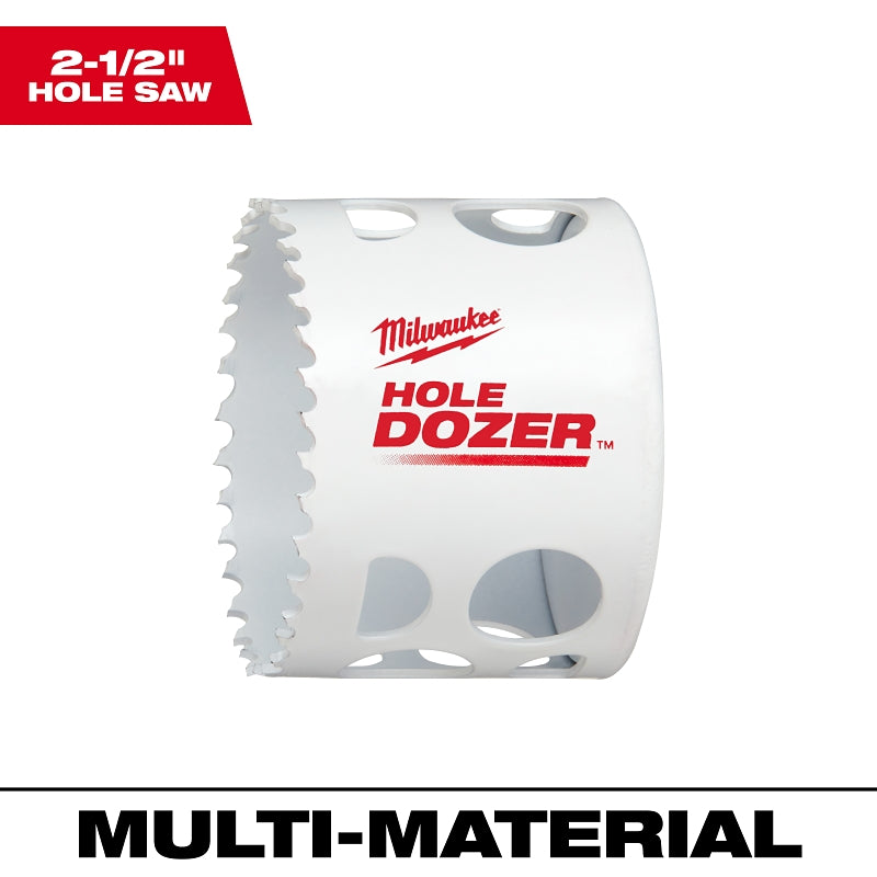 Milwaukee 49-56-9631 Hole Saw, 2-1/2 in Dia, 1-5/8 in D Cutting, 1/2-2 ...