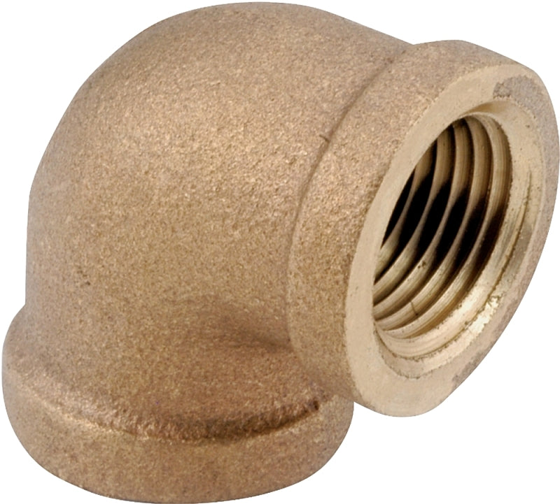 Anderson Metals 738100-06 Pipe Elbow, 3/8 in, FIP, 90 deg Angle, Brass ...