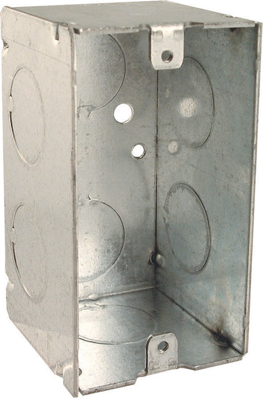 Raco 4 in. H Rectangle 1 Gang Junction Box 3/4 in. Gray Steel – Shell ...