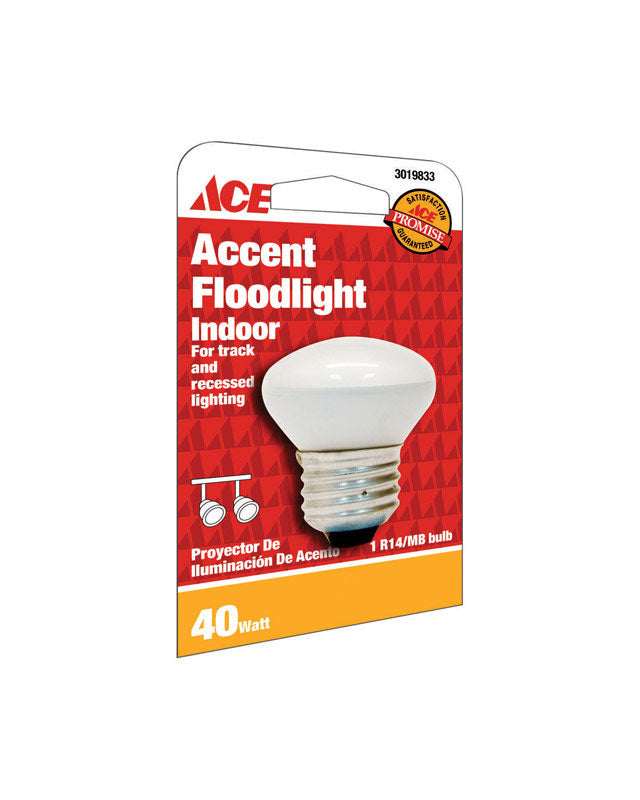Ace Incandescent Light Bulb 40 watts 280 lumens Floodlight MB R14 Medi ...