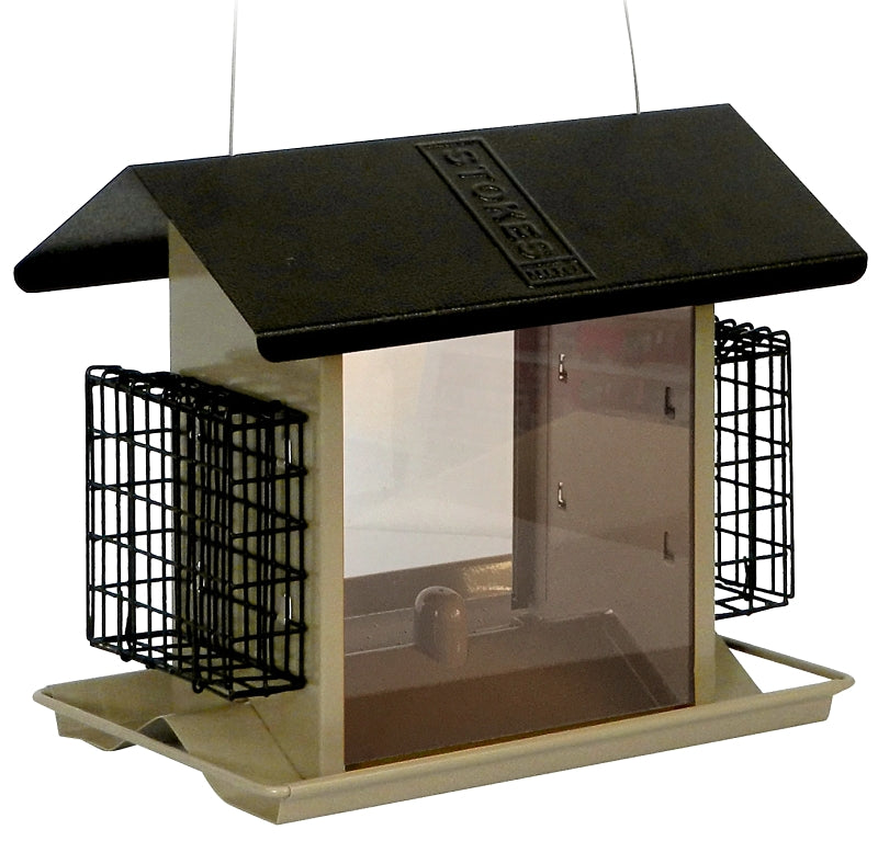 Stokes Select 38111 Large Bird Hopper Feeder, 8 lb, Metal/Plexiglas, 1 ...
