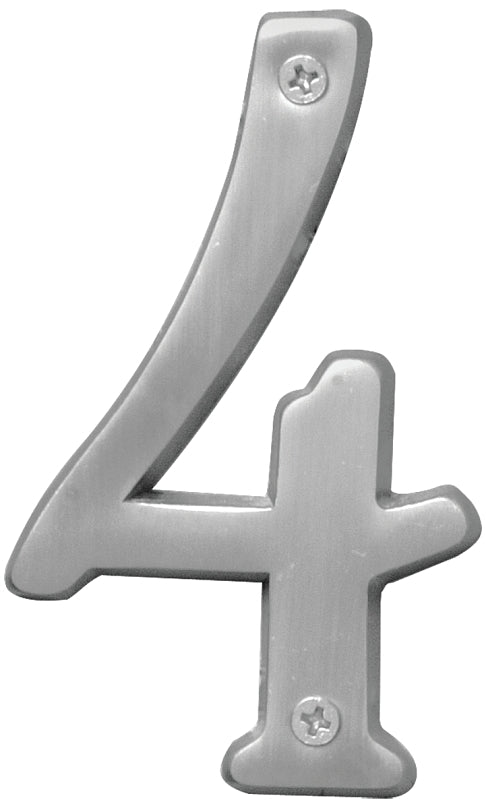 Hy-Ko BR-43SN, Prestige Series BR-43SN/4 House Number, Character: 4, 4 ...
