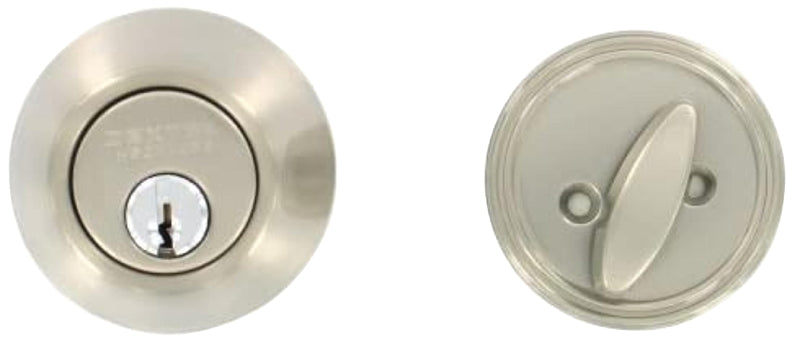 Dexter JD60V619 Deadbolt, 3 Grade, SC1 Key, Metal, Satin Nickel, 2-3/8 ...