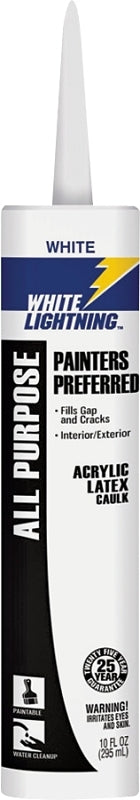 White Lightning W13000010 Caulk, Acrylic Latex Base, White,-30 to 180 ...
