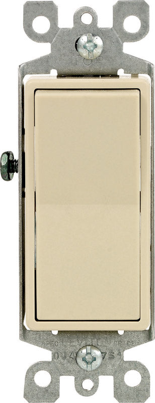Leviton Decora 15 amps 120/277 volts Single Pole Rocker Switch Ivory ...