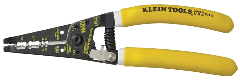 Klein Tools K1412 Cable Stripper, 14 to 12 AWG Wire, 7-3/4 in OAL, Cur ...