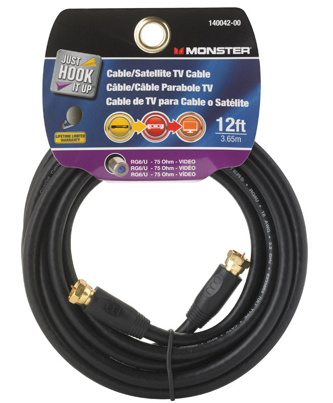 Monster Just Hook it Up 12 ft. L Video Coaxial Cable – Shell Lumber and ...