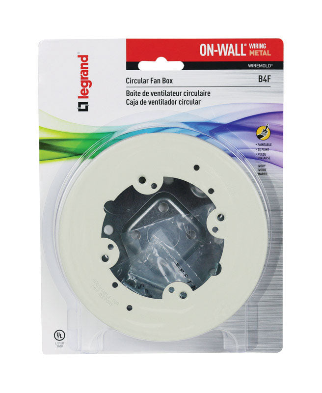 Wiremold Round Fan Box Ivory Metal – Shell Lumber and Hardware