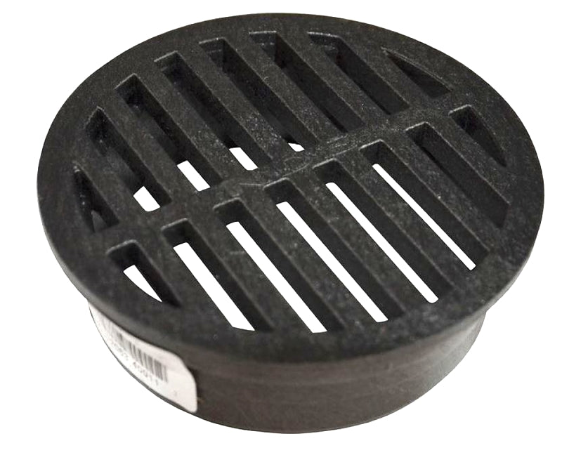 DrainTech 0440SDB Drop-In Drain Grate, 4-9/16 in Dia, Round, Polyethyl ...