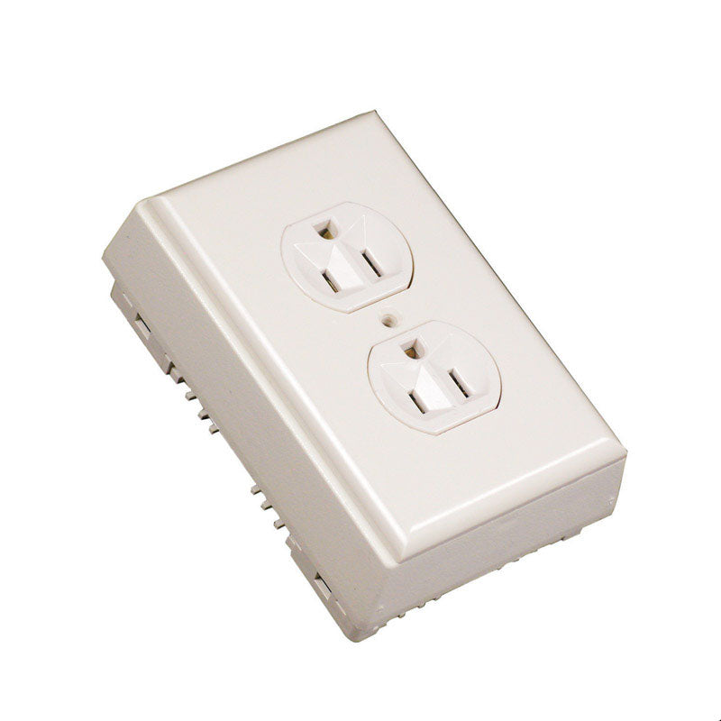 Wiremold 1-5/8 in. H 1 Gang Rectangle Outlet Kit Ivory Plastic – Shell ...