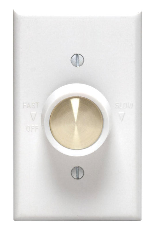 Leviton 5 amps 120 volts Single Pole Rotary Fan Control Switch White ...