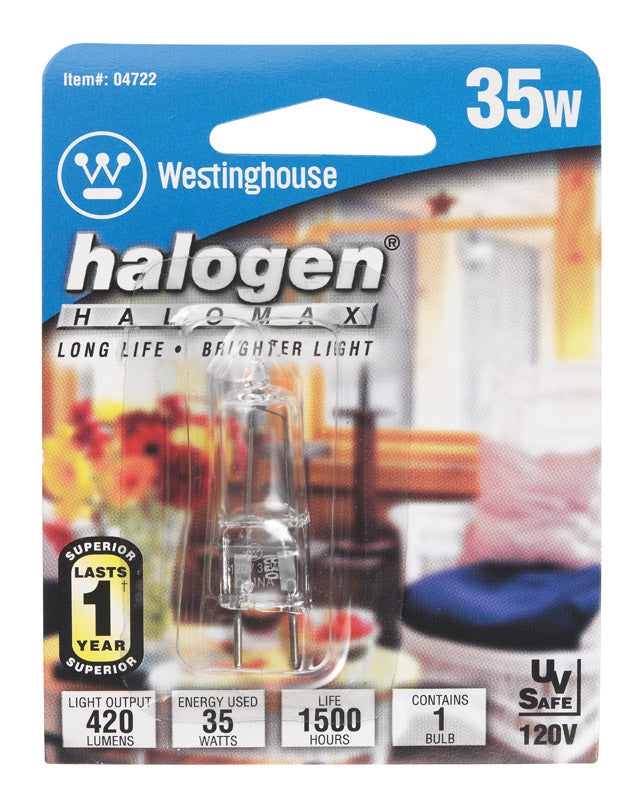 Westinghouse Halogen Light Bulb 35 watts 380 lumens JC T4 GY8 White 1 ...