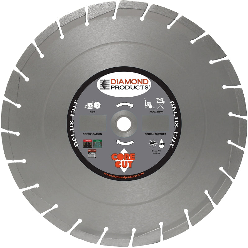Diamond Products 50537 Blade, 14 in Dia, 1 in Arbor, Sintered Rim ...