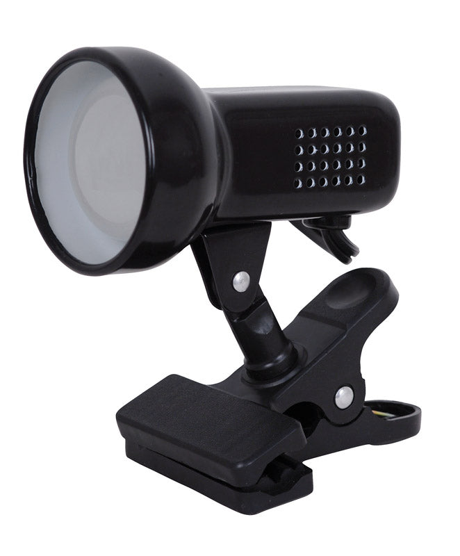 Living Accents 5 in. H Adjustable Black Black Mini Clip-On Lamp – Shell ...