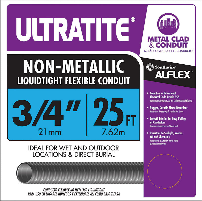 Southwire 3/4 in. Dia. x 25 ft. L Flexible Electrical Conduit LFNC-B T ...