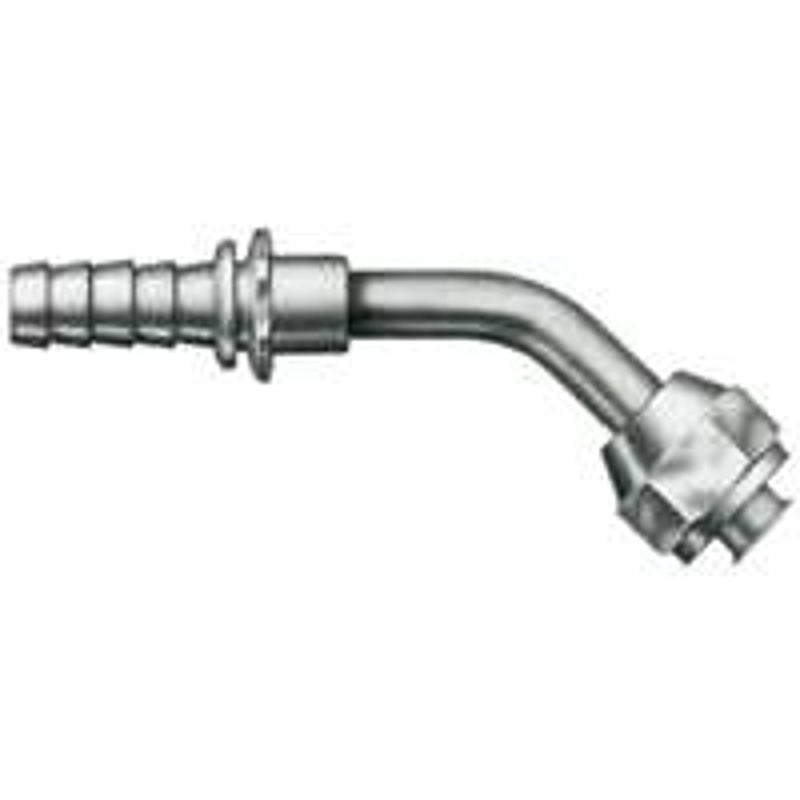 Gates MegaCrimp G25174-0808 Hose Coupling, 3/4-16, Barb x JIC, 45 deg ...