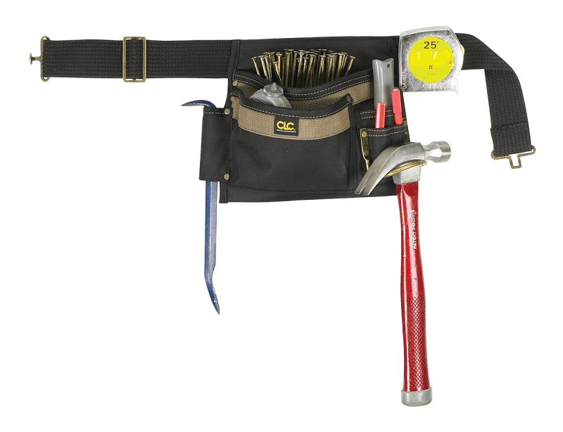 CLC Tool Works Series 1245 Tool Apron, 46 in Waist, Polyester, Black/B ...