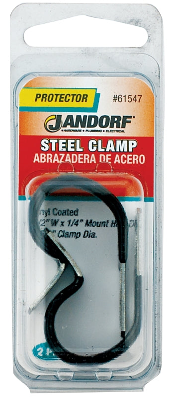 Jandorf 61547 Loom Clamp, 5/8 in Max Bundle Dia, 1/2 in W, Steel/Vinyl ...