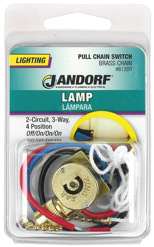 Jandorf 61200 4-Position 3-Way Pull Chain Switch, 2 -Pole, 125 V, 3 A ...