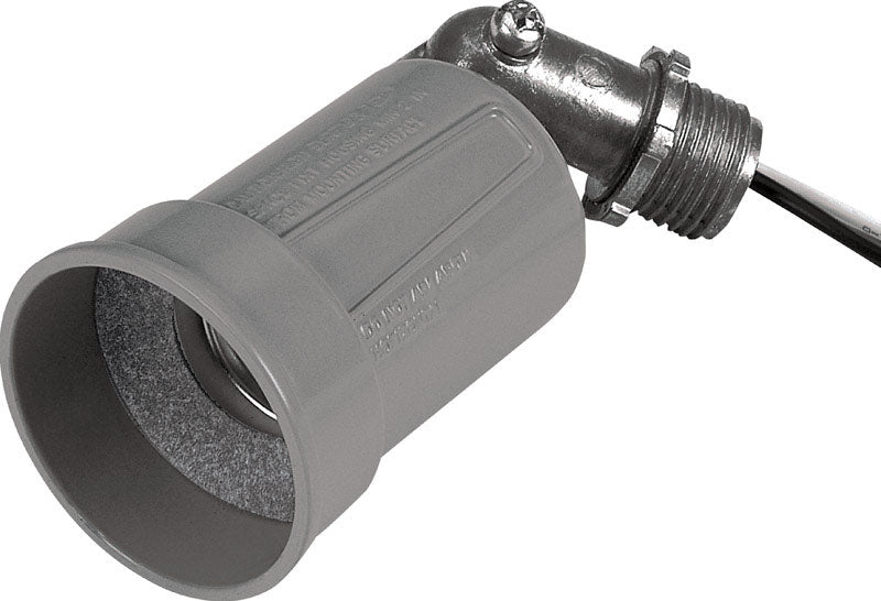 Sigma Weatherproof Lamp Holder Gray 5-5/16 in. L x 2-3/8 in. H – Shell ...