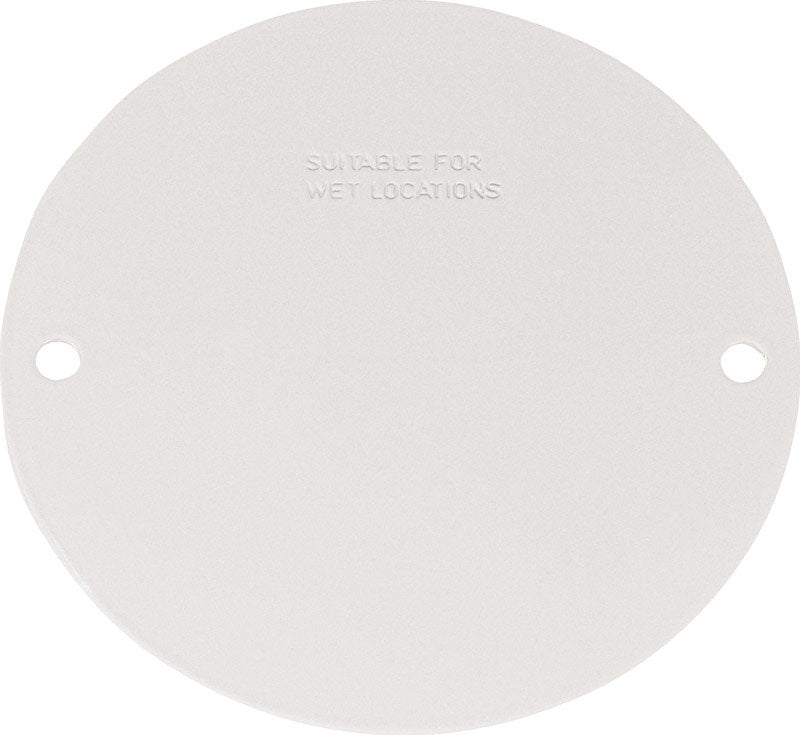 Sigma Round Steel Blank Box Cover For Wet Locations White – Shell ...