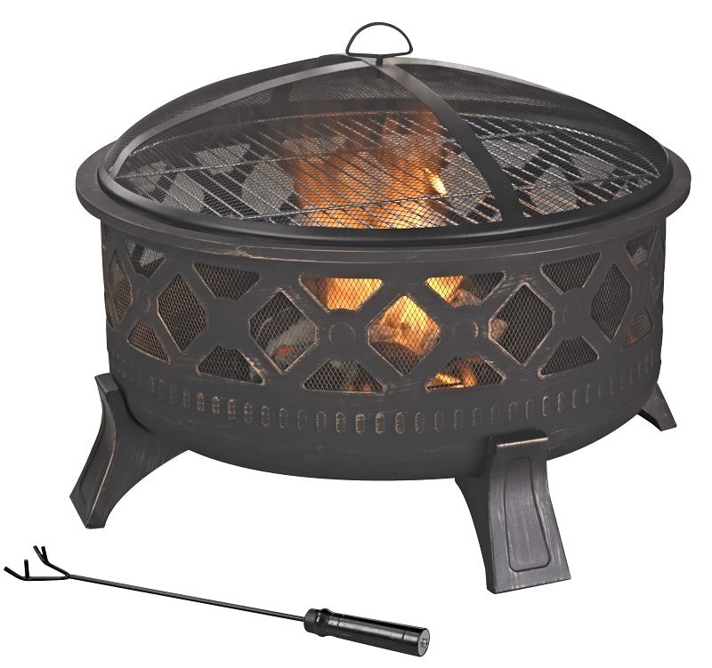 Seasonal Trends KLF-150509 Fire Pit, 32 in OAW, 32 in OAD, 22-3/4 in O ...