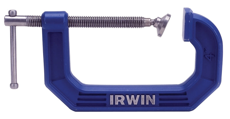 Irwin 225108 C-Clamp, 900 lb Clamping, 8 in Max Opening Size, 4 in D T ...