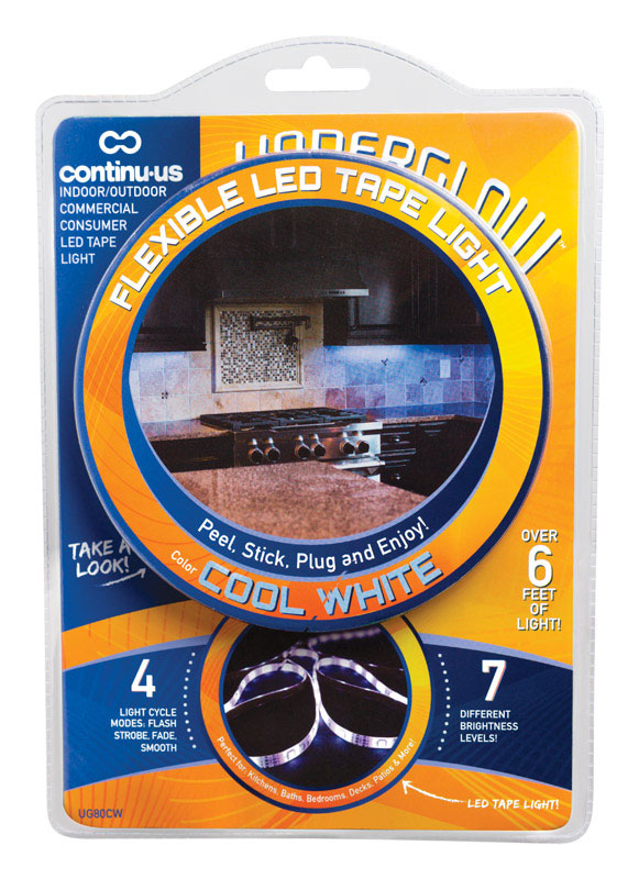 Continu-us Underglow 80 in. L Plug-In LED Tape Light White – Shell ...