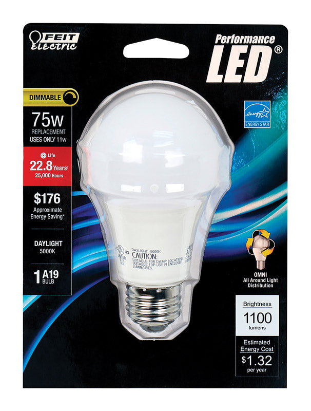 FEIT Electric LED Bulb 11 watts 1100 lumens 5000 K Medium Base (E26) A ...