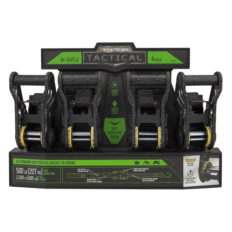 SmartStrap 4630 Tactical Tie-Down, 1 in W, 14 ft L, Polyester, Dark Gr ...