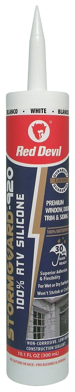 Red Devil STORMGUARD 780 Silicone Sealant, White, 10 to 100 deg F, 300 ...