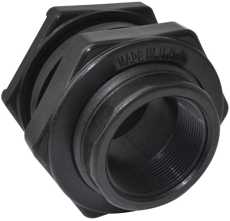 Green Leaf TF050 Bulkhead Tank Fitting with Gasket, 1/2 in, FNPT, EPDM ...