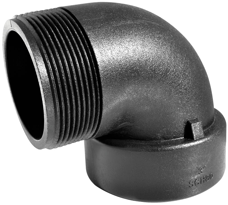 Green Leaf SE300P Street Pipe Elbow, 3 in, FNPT x MNPT, 90 deg Angle ...