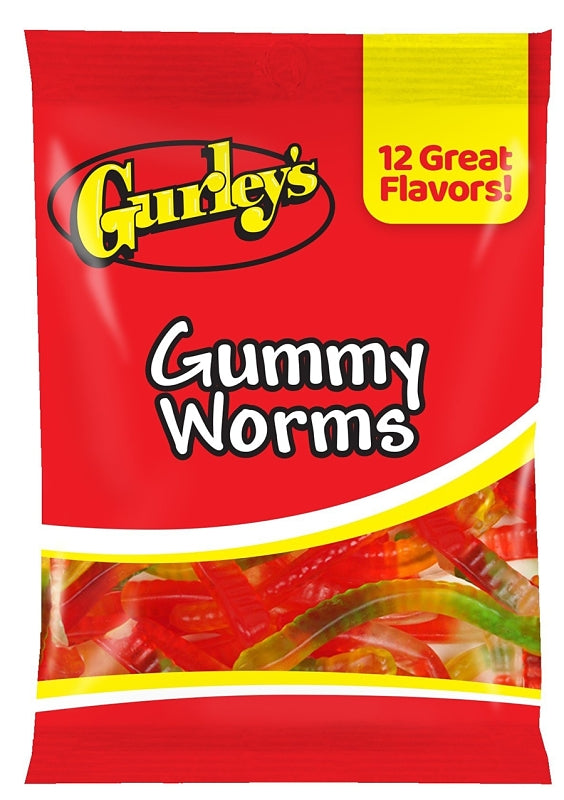 Gurley's 743788 Candy, Gummy, Gummy Worms Flavor, 5.75 oz, Pack of 12 ...