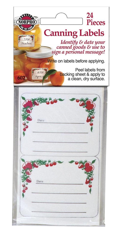 Norpro 602 Canning Label, 4-1/2 in L, 2-1/2 in W, Pack of 24 – Shell ...