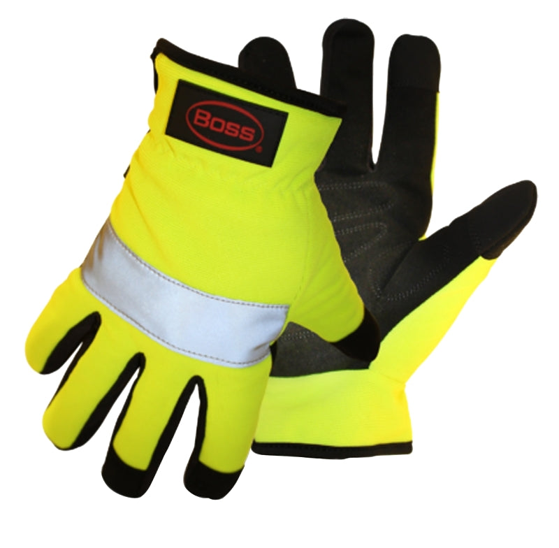 Boss 991L Mechanic Gloves, L, Open Cuff, Synthetic Leather – Shell ...