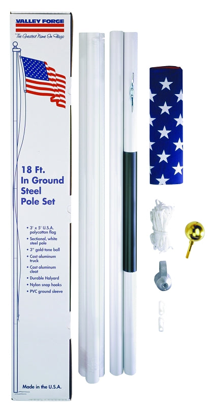 Valley Forge SFP18F-S In-Ground Pole Kit, Polycotton – Shell Lumber and ...