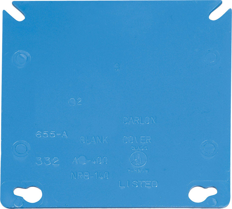 Carlon 4 in. H Square 2 Gang Junction Box Blue PVC – Shell Lumber and ...