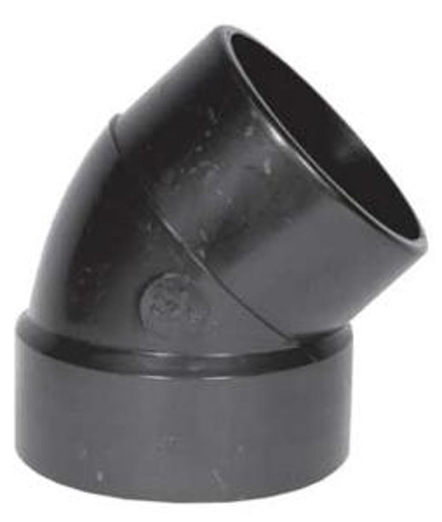IPEX 027227 Pipe Elbow, 4 in, Hub x Spigot, 45 deg Angle, ABS, SCH 40 ...