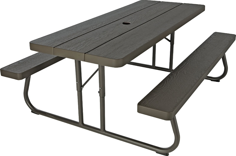 Lifetime Products 60110 Picnic Table, 30 in W, 72 in D, 29 in H, HDPE ...