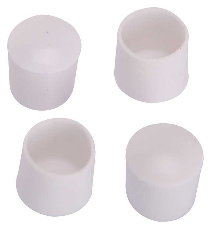 ProSource FE-50613-PS Furniture Leg Tip, Round, Plastic, White, 3/4 in ...