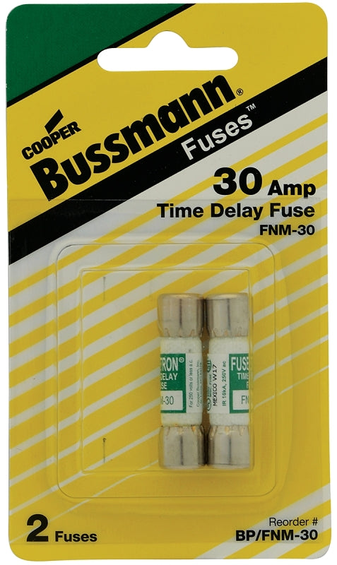 Bussmann BP/FNM-30 Time Delay Fuse, 30 A, 250 V, 10 kA Interrupt, Mela ...