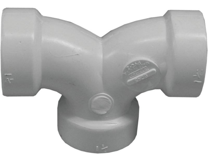 Genova 700 Series 70716 Double Pipe Elbow, 1-1/2 in, Hub, 90 deg Angle ...