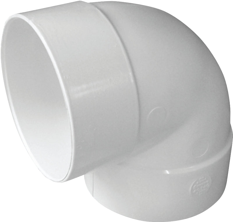 Canplas 414156BC Short Turn Pipe Elbow, 6 in, Hub, 90 deg Angle, PVC ...