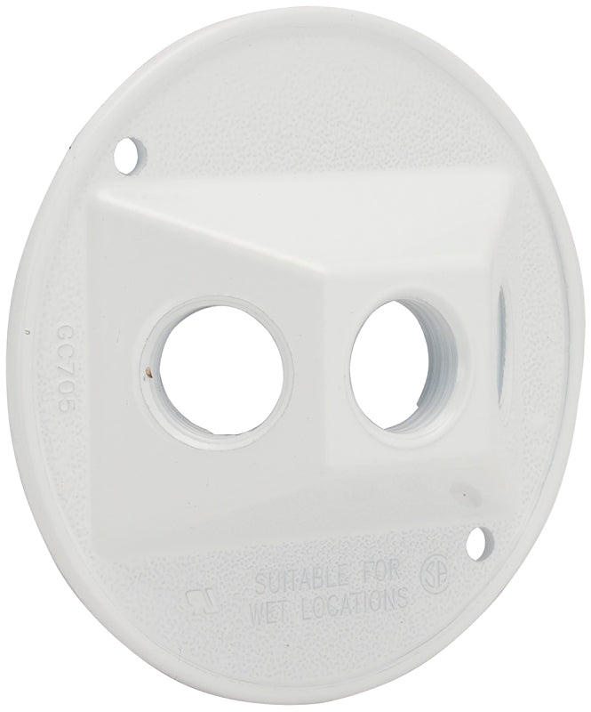 Hubbell 5197-1 Lampholder Cluster Cover, 4-1/8 in Dia, 1.094 in L, 4-1 ...